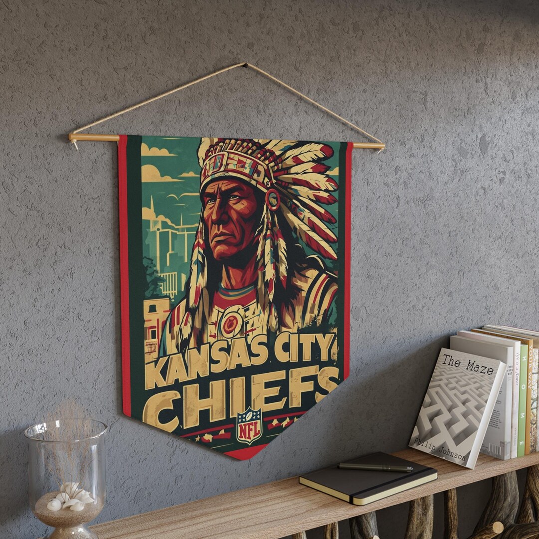 Pennant Flag, Kansas City Chiefs, Superbowl, Sports Fan, Man Cave, NFL ...