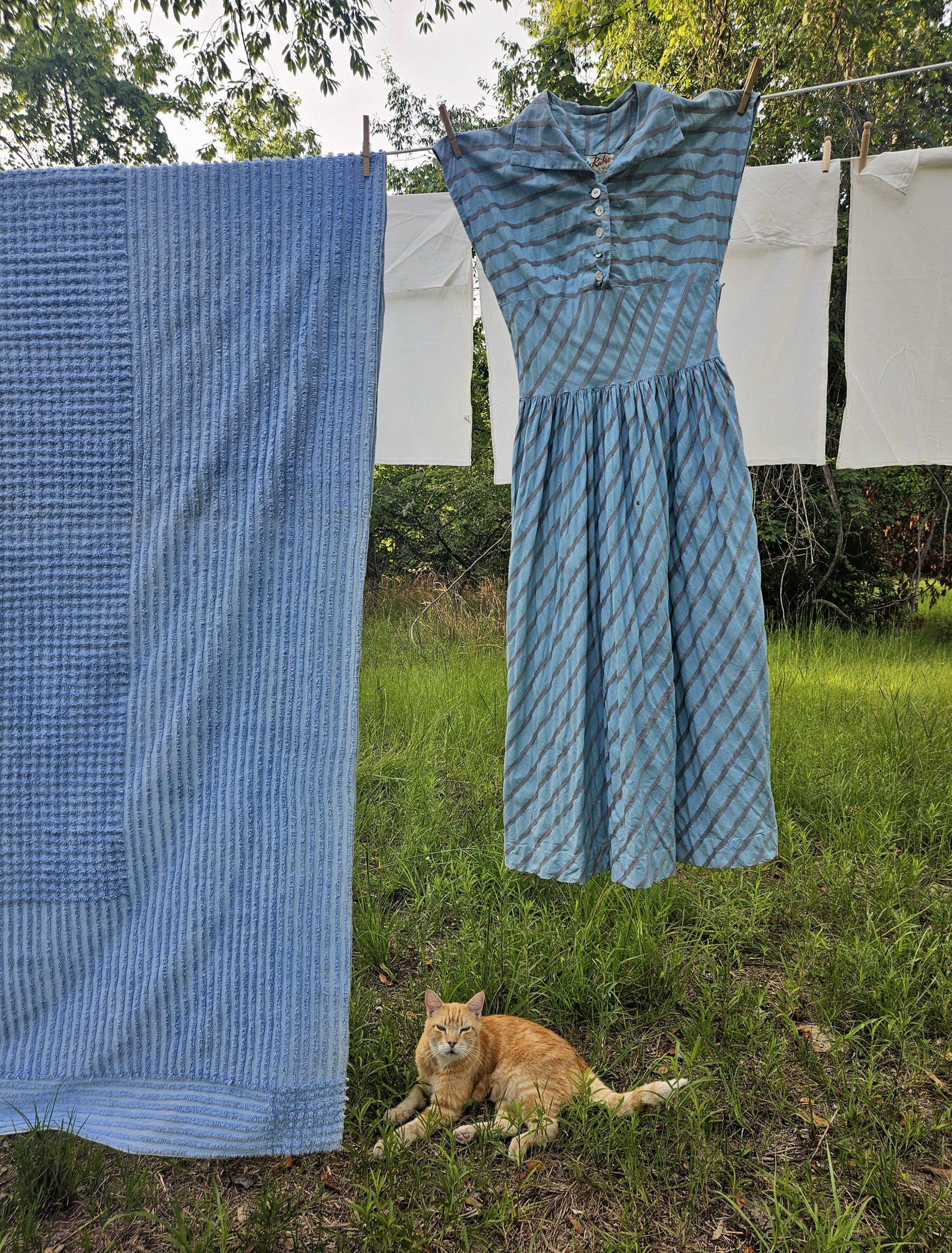 Vintage 1940s Kabro of Houston Blue Dress - Etsy