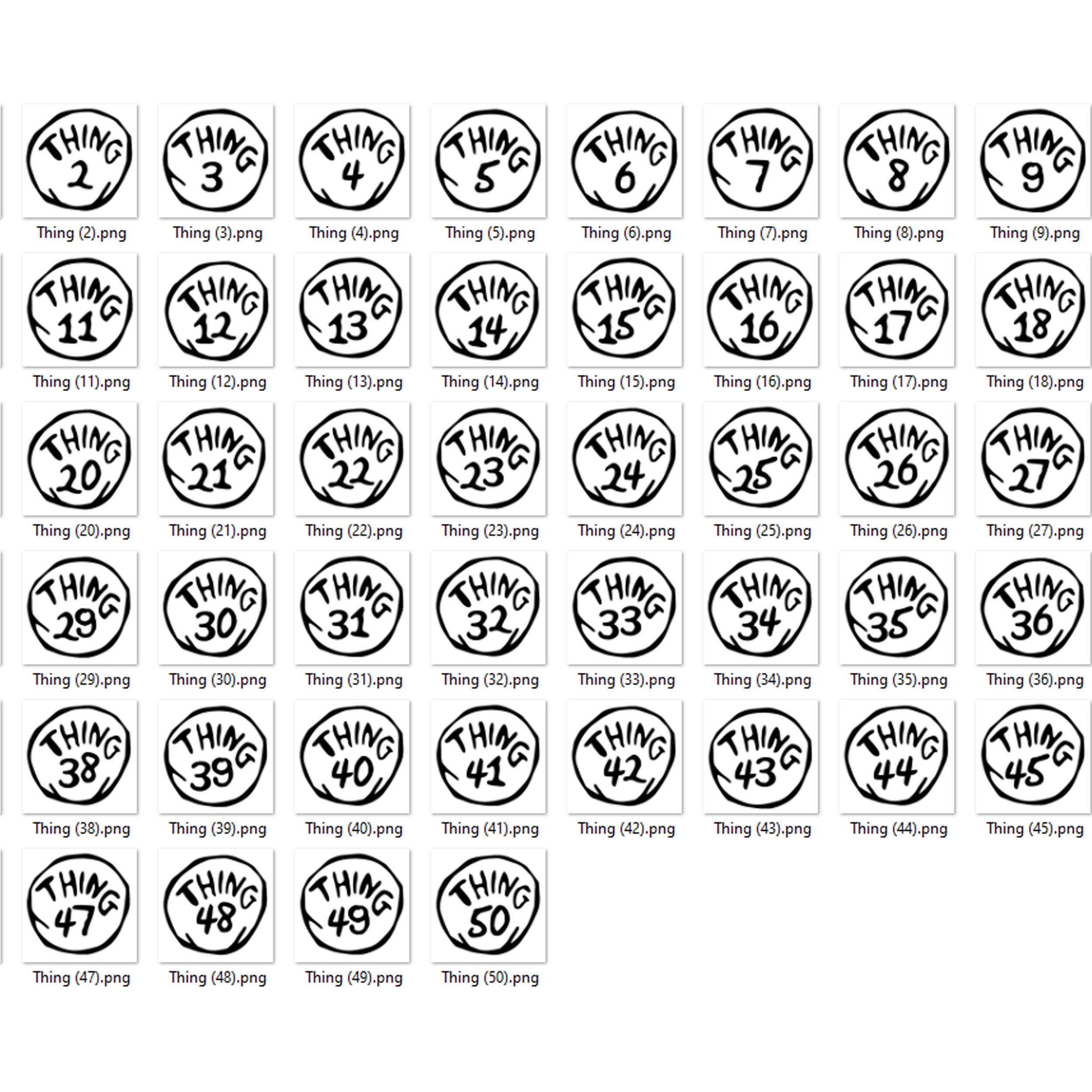 Thing 1, Thing 2, Thing 3, Thing Bundle SVG, Thing Clipart, Thing Cut ...