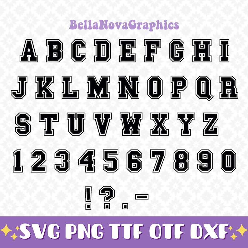 COLLEGE VARSITY FONT Svg, Varsity Alphabet, College Varsity Letters and ...