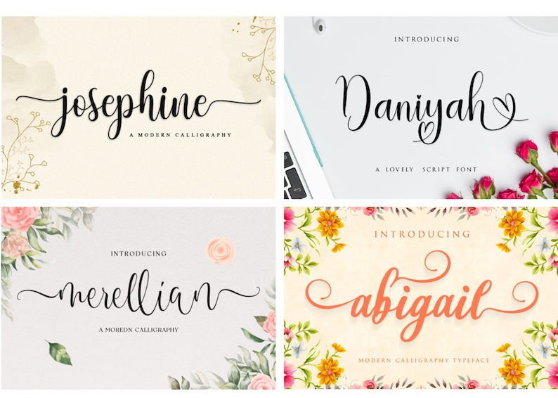 Swashes Font Bundle, Swirls Font Download, Calligraphy Font, Script ...