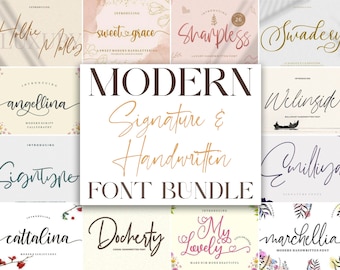 Annie Script Font, Calligraphy Font, Heart Font, Font With Tails ...