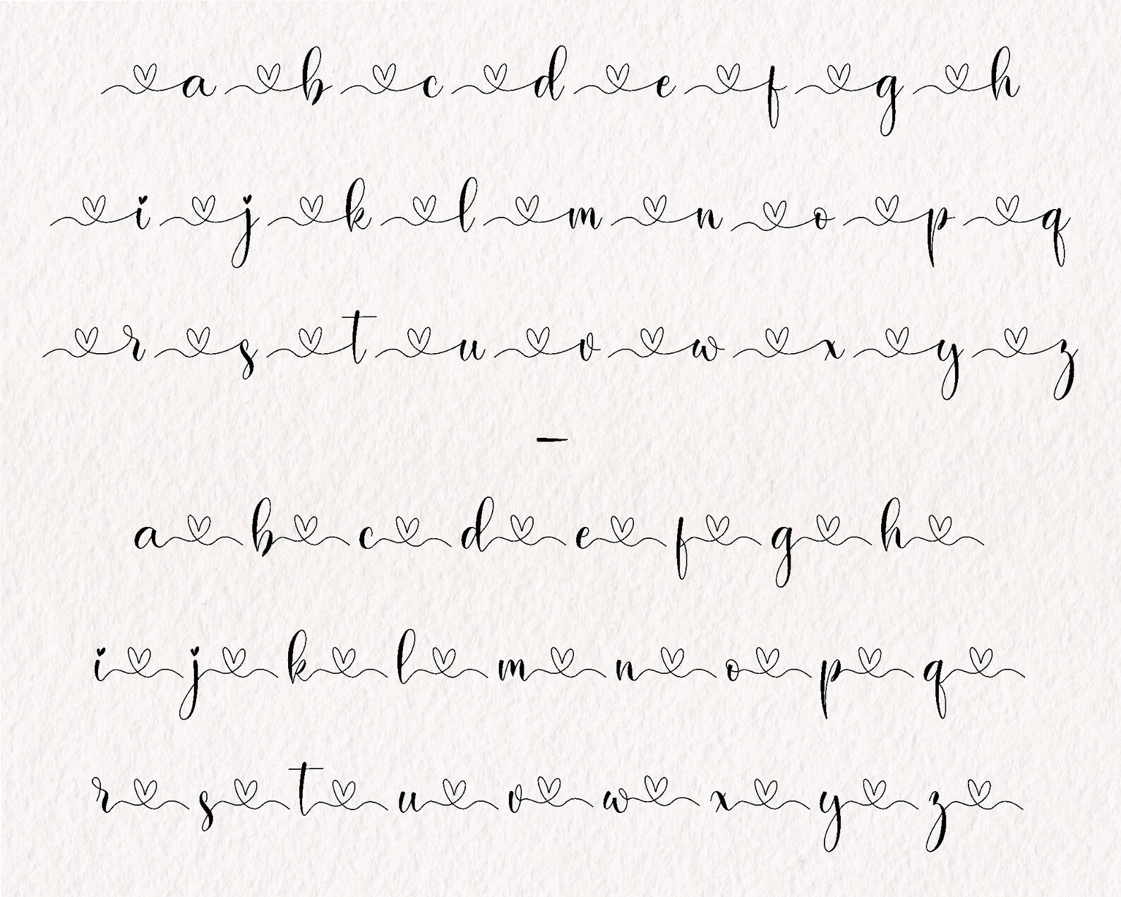 Annie Script Font, Calligraphy Font, Heart Font, Font With Tails ...