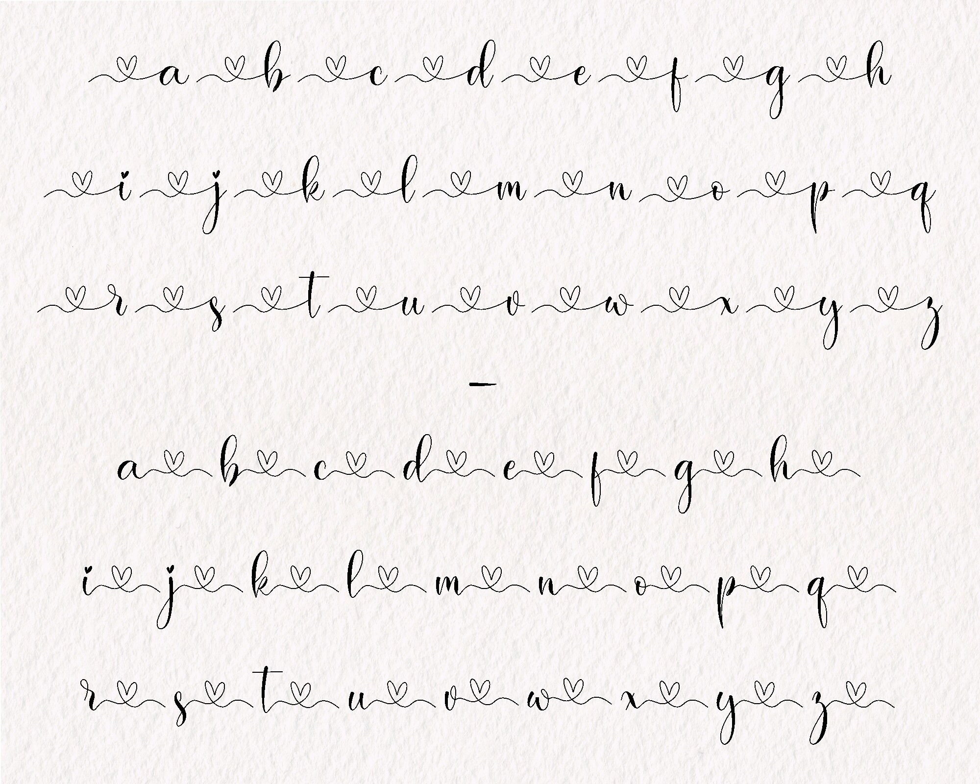 Annie Script Font, Calligraphy Font, Heart Font, Font With Tails, Handwritten Font, Font ...