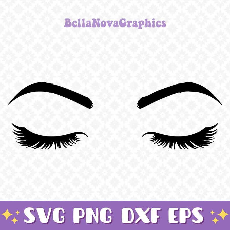 Eyelashes and Brows Svg, Lashes SVG, Beauty, Eyelashes Girl Svg ...