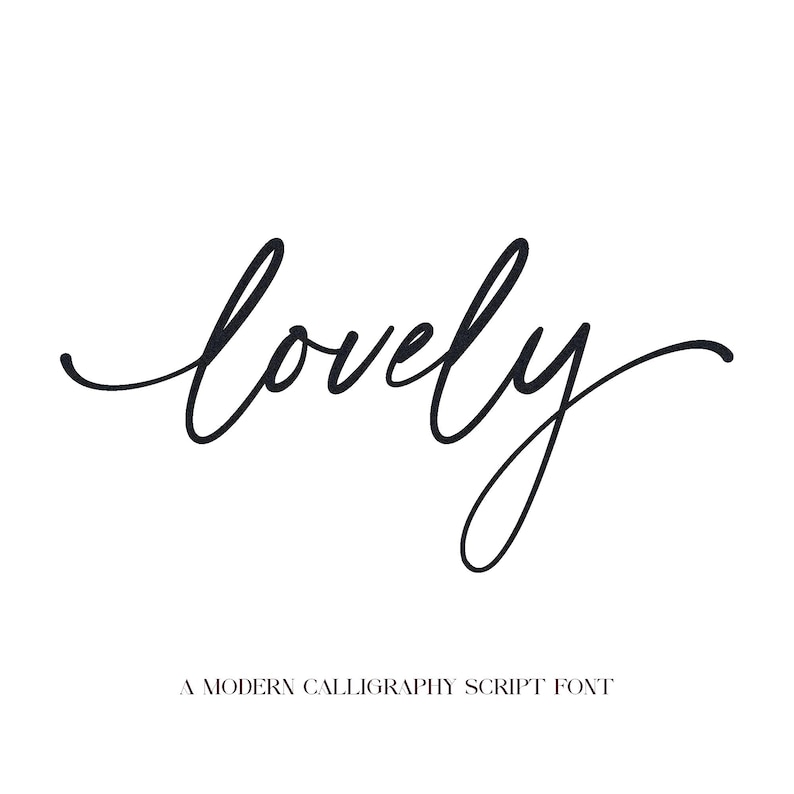 Lovely Calligraphy Font With Tails, Wedding Font, Cursive Font ...