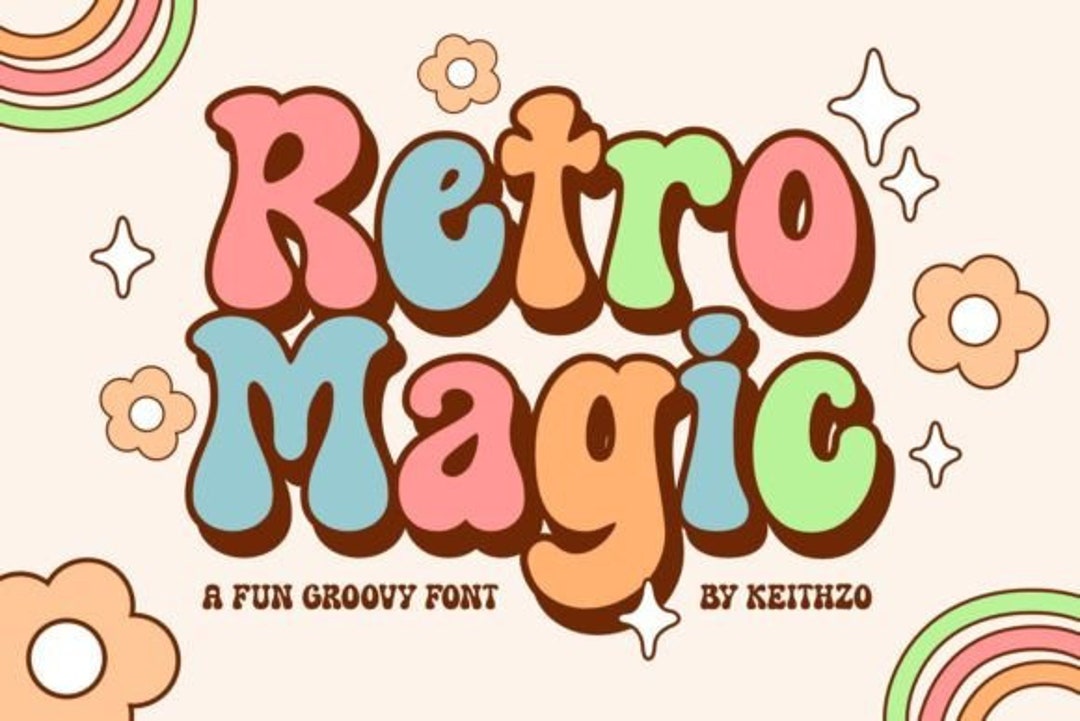RETRO MAGIC FONT, Magic Alphabet, Magic Letters and Numbers Svg for ...