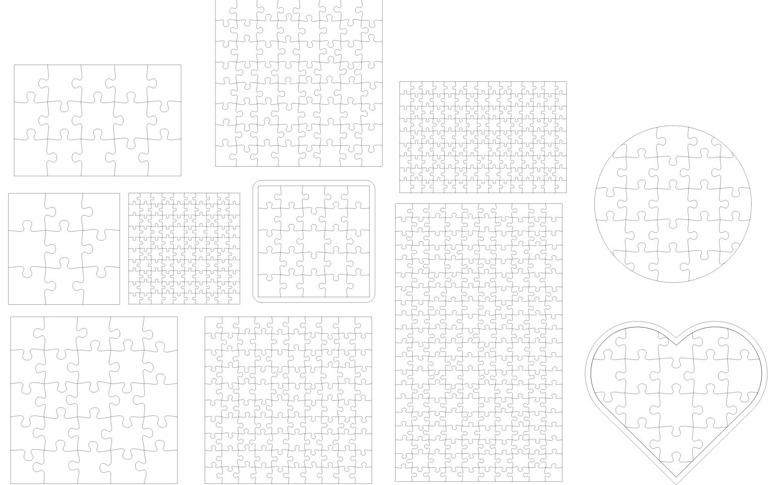 PUZZLES SVG, Puzzles Laser Cut, Puzzle Templates, Svg, Dxf, Ai and Dwg ...