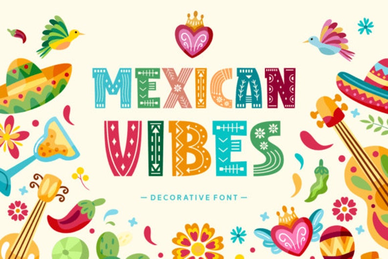 MEXICAN VIBES FONT, Mexican Alphabet, Mexican Letters and Numbers Svg ...