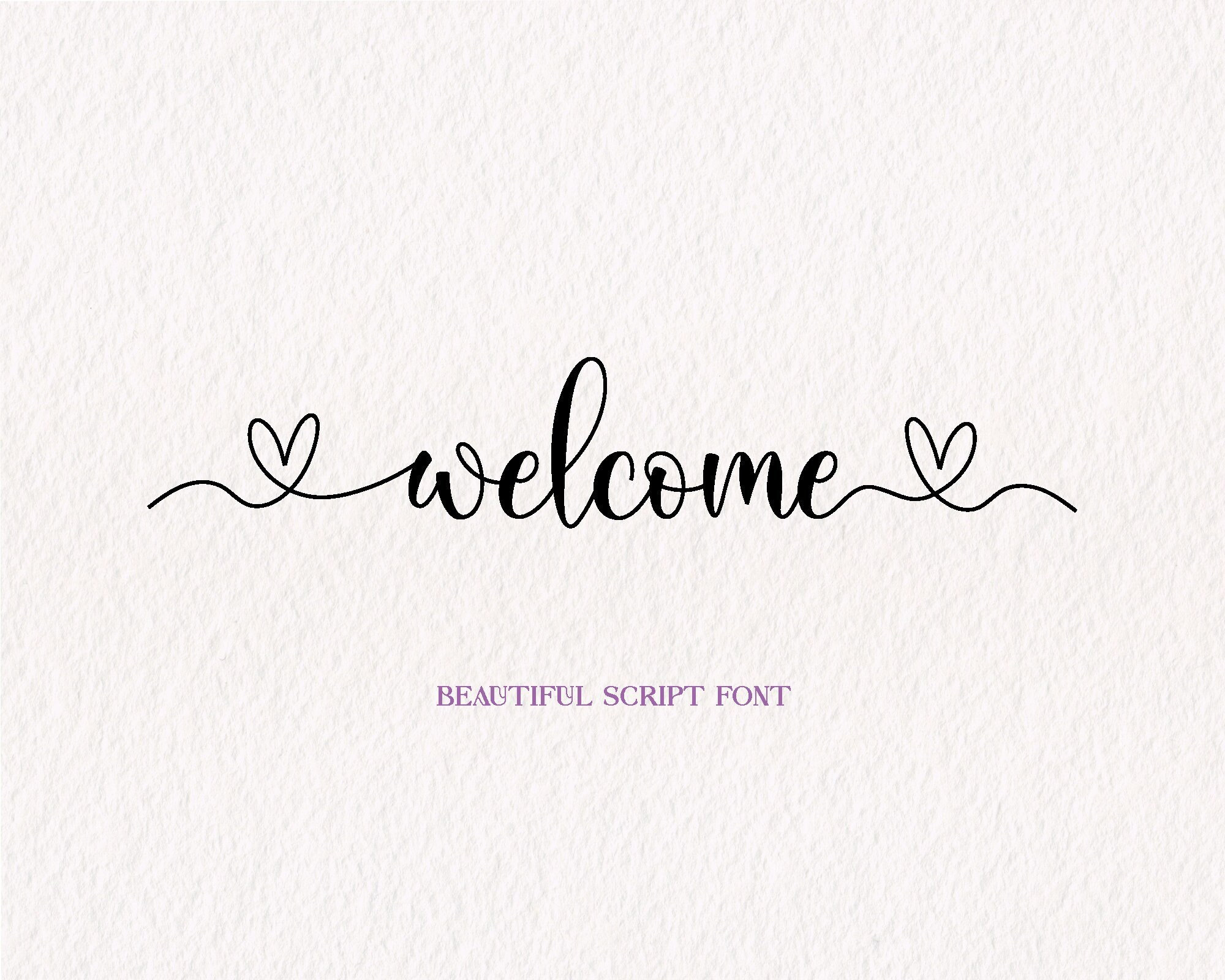 Annie Script Font, Calligraphy Font, Heart Font, Font With Tails ...