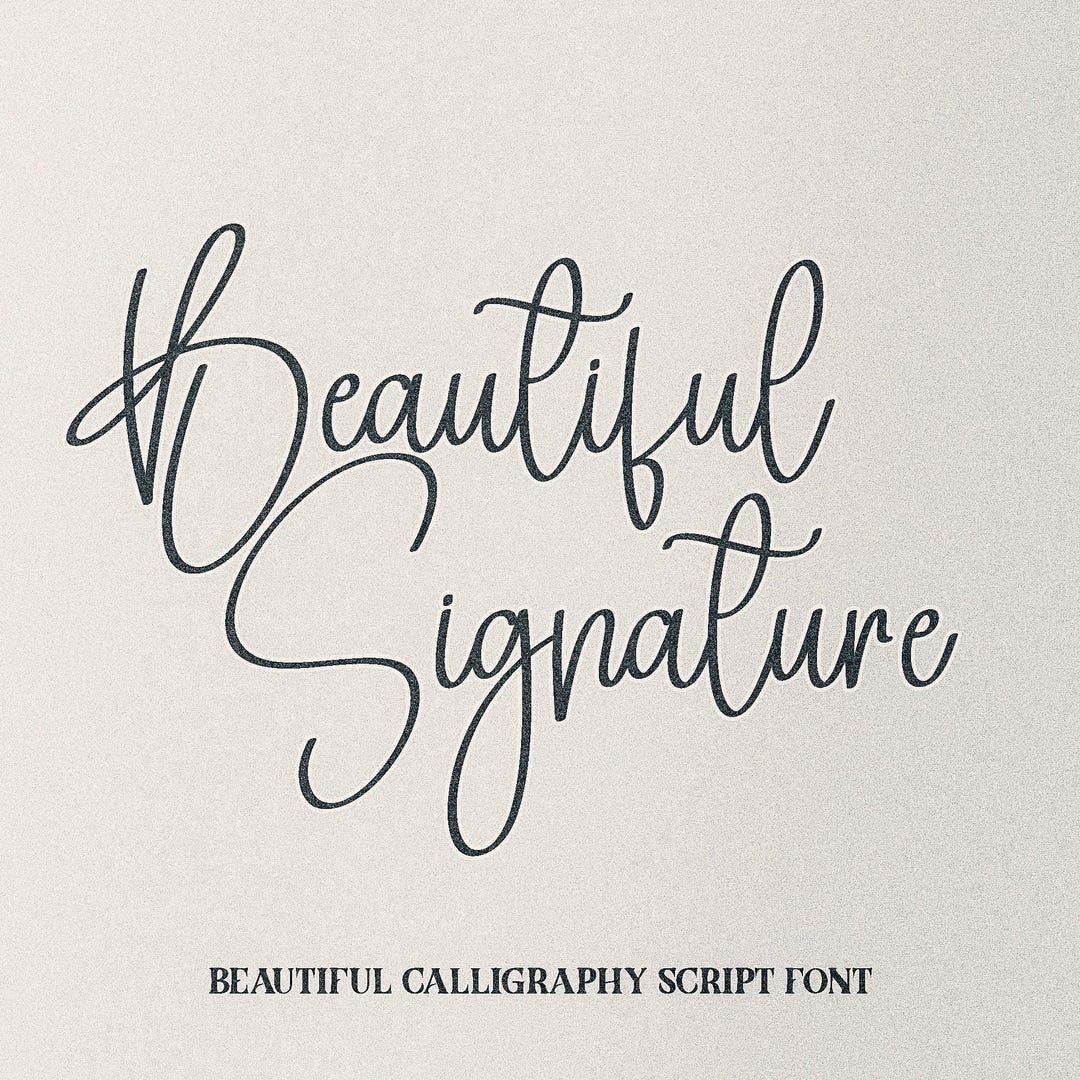 Signature Calligraphy Font , Wedding Font, Cursive Font, Calligraphy ...