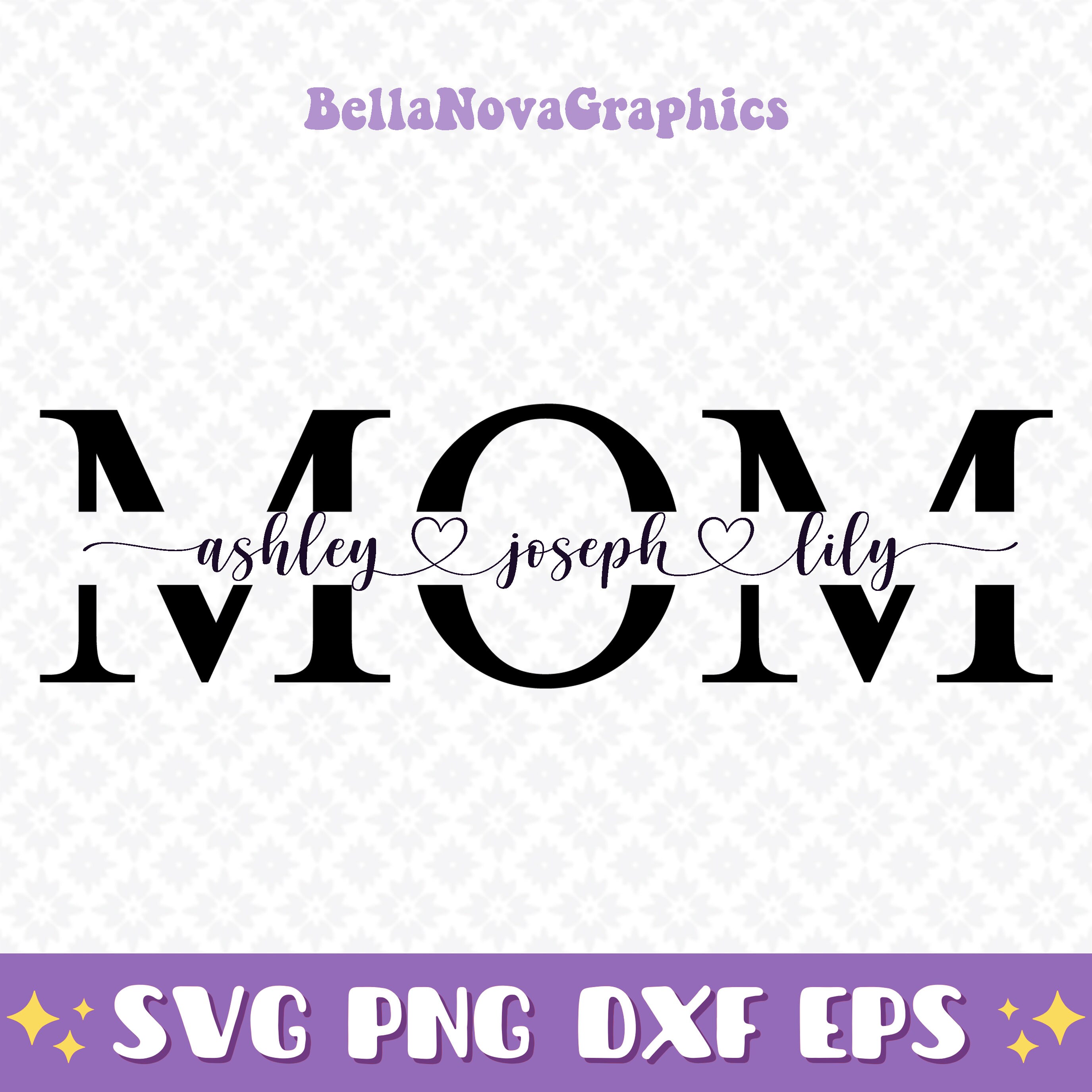 Mom SVG, Mother Svg, Mother's Day SVG, Mom Split Name Frame Svg, Mum ...