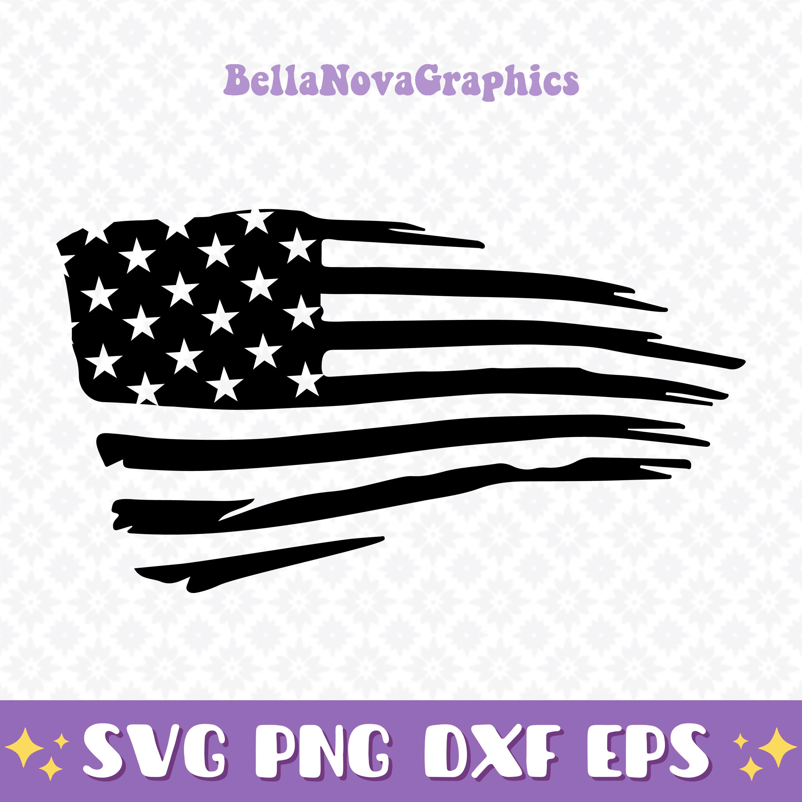 Distressed American Flag SVG PNG - Etsy