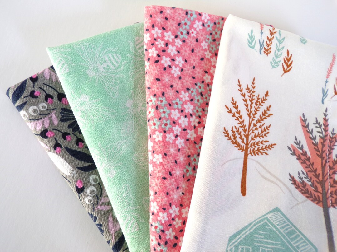 Everyday Cloth Napkins Set of 4 Bees, Bears, Books, Forest, Floral ...