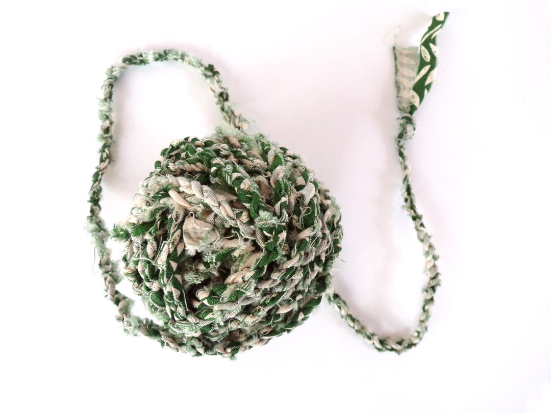 Handmade Fabric Twine - Twisted Fiber Art Cord, Repurposed 100% Cotton ...