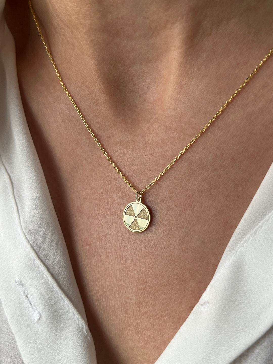 Nuclear Necklace · 14K Gold Plated · 925K Sterling Silver ...