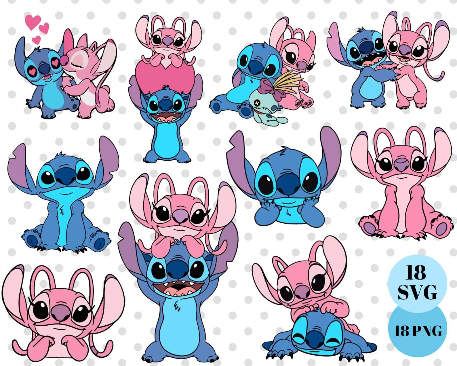 Stitch and Angel SVG Bundle, Stitch Svg, Png, Stitch Tshirt,stitch ...