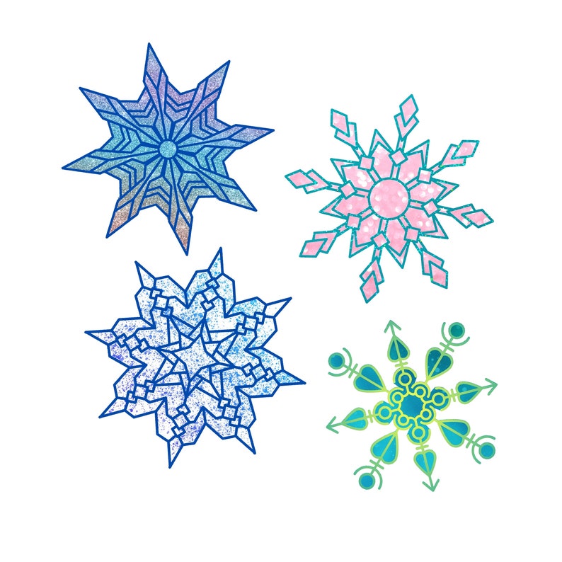 Winter Snowflake CANVA FRAMES, Easy Drag and Drop Editable Canva ...