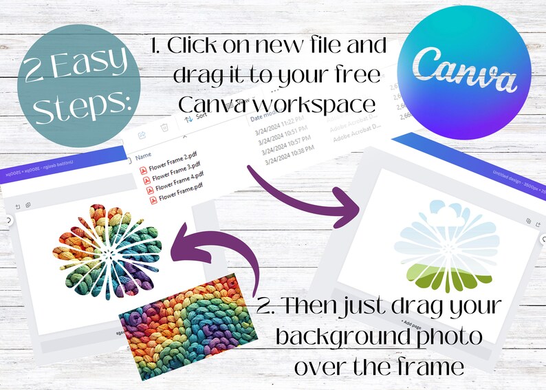 Nautical Crab Canva Frame Set Sublimination-drag and Drop Customizable ...