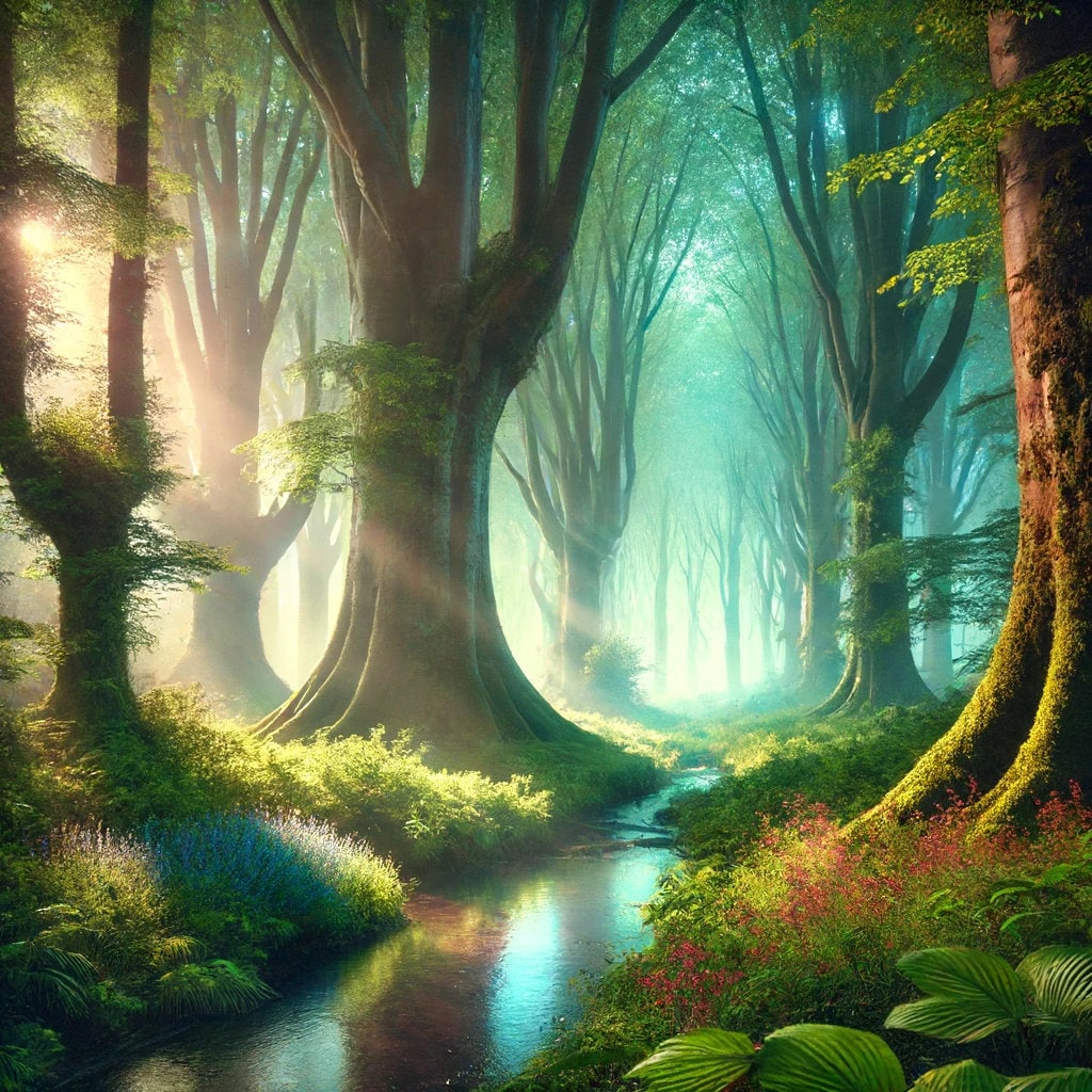 Dreamy Forest Landscape Clipart Bundle 5-pack - Etsy