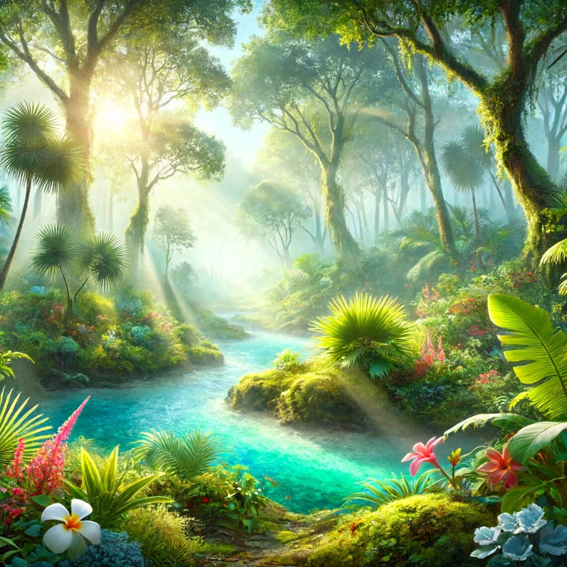 Dreamy Forest Landscape Clipart Bundle 5-pack - Etsy