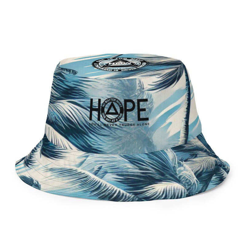 HOPE Never Trudge Alone AA NA Logo Tropical Recovery Gift Reversible ...