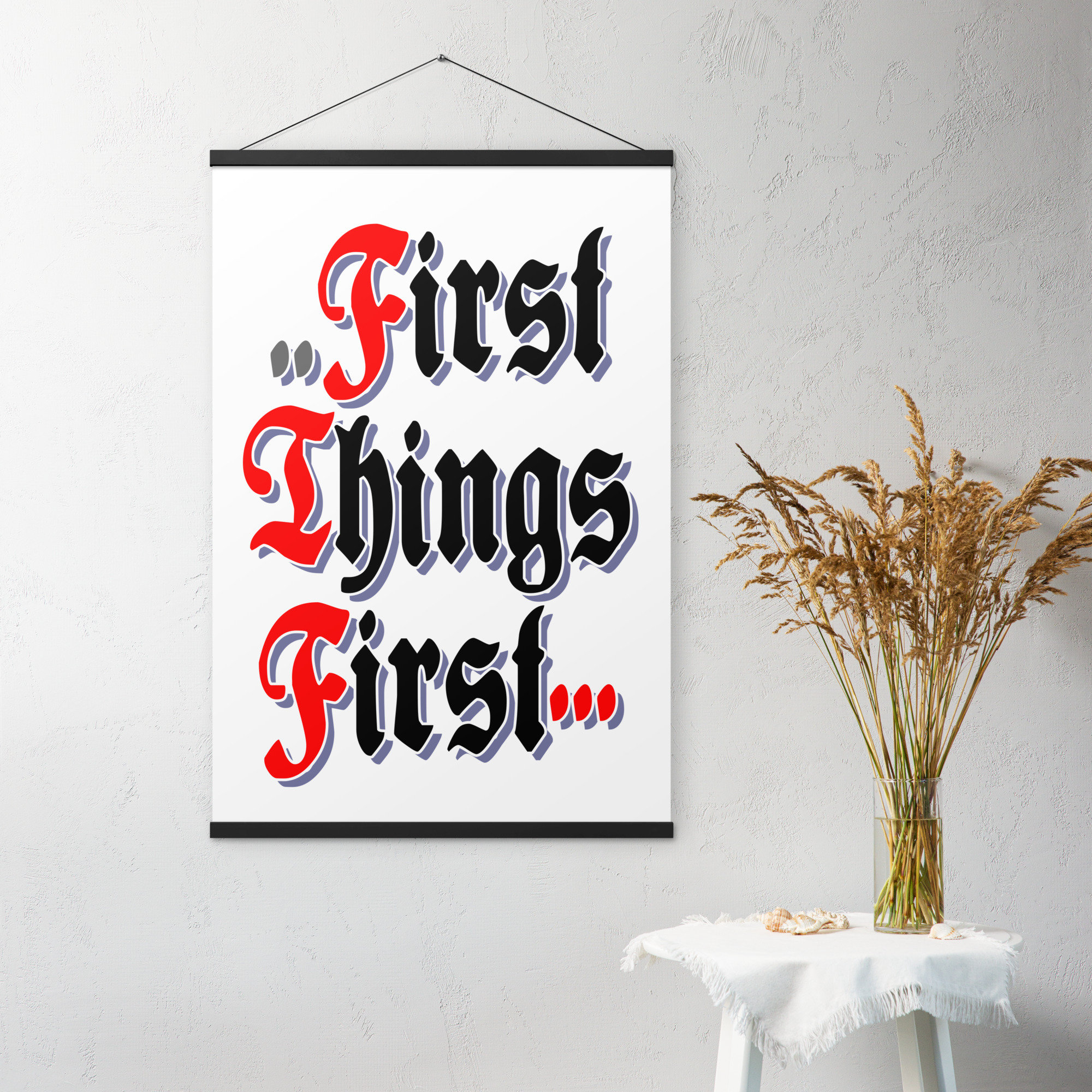 First Things First AA NA Meeting Wall Poster With Hangers - Etsy