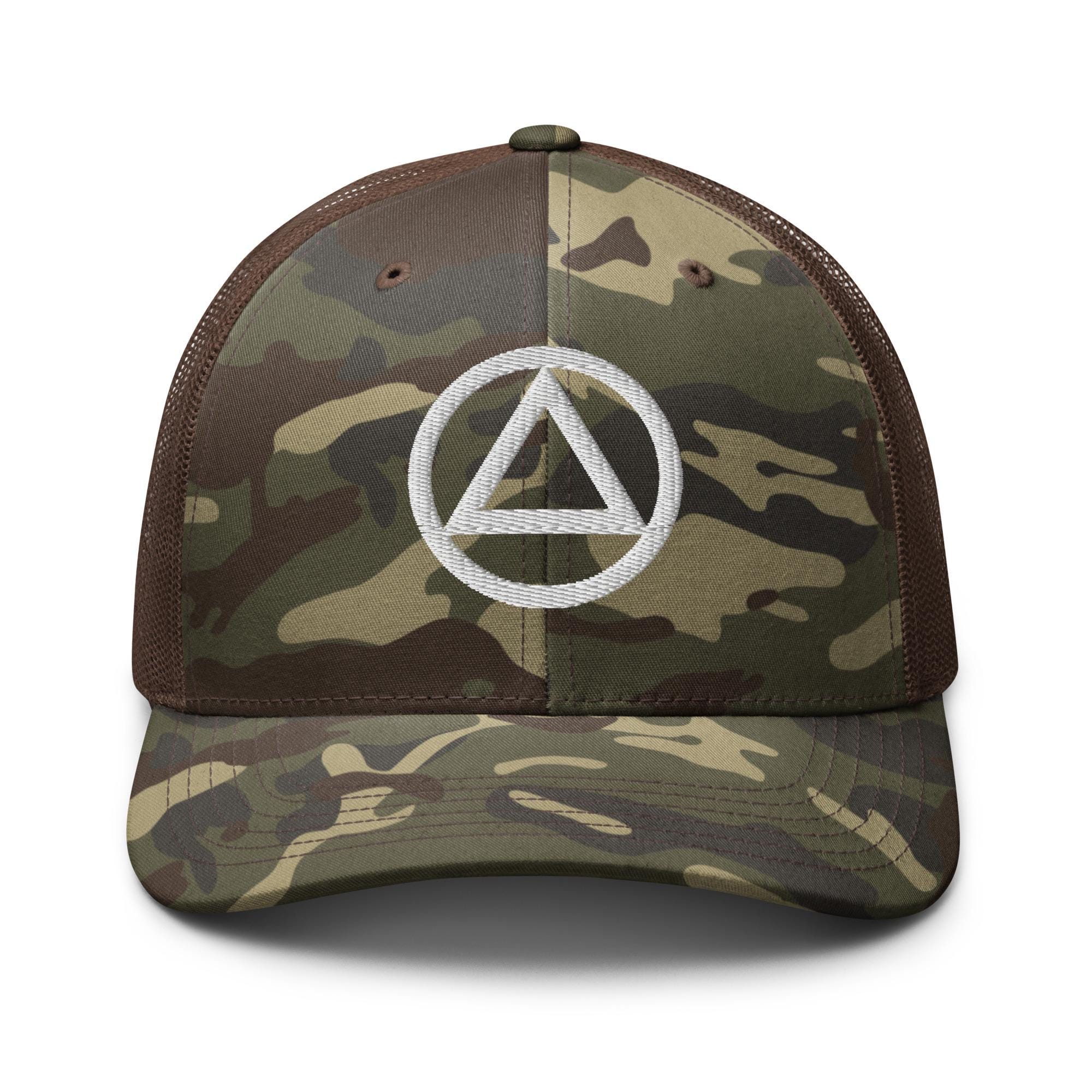 AA Circle Triangle White Logo 3D Puff Rehab Recovery Sobriety Milestone ...