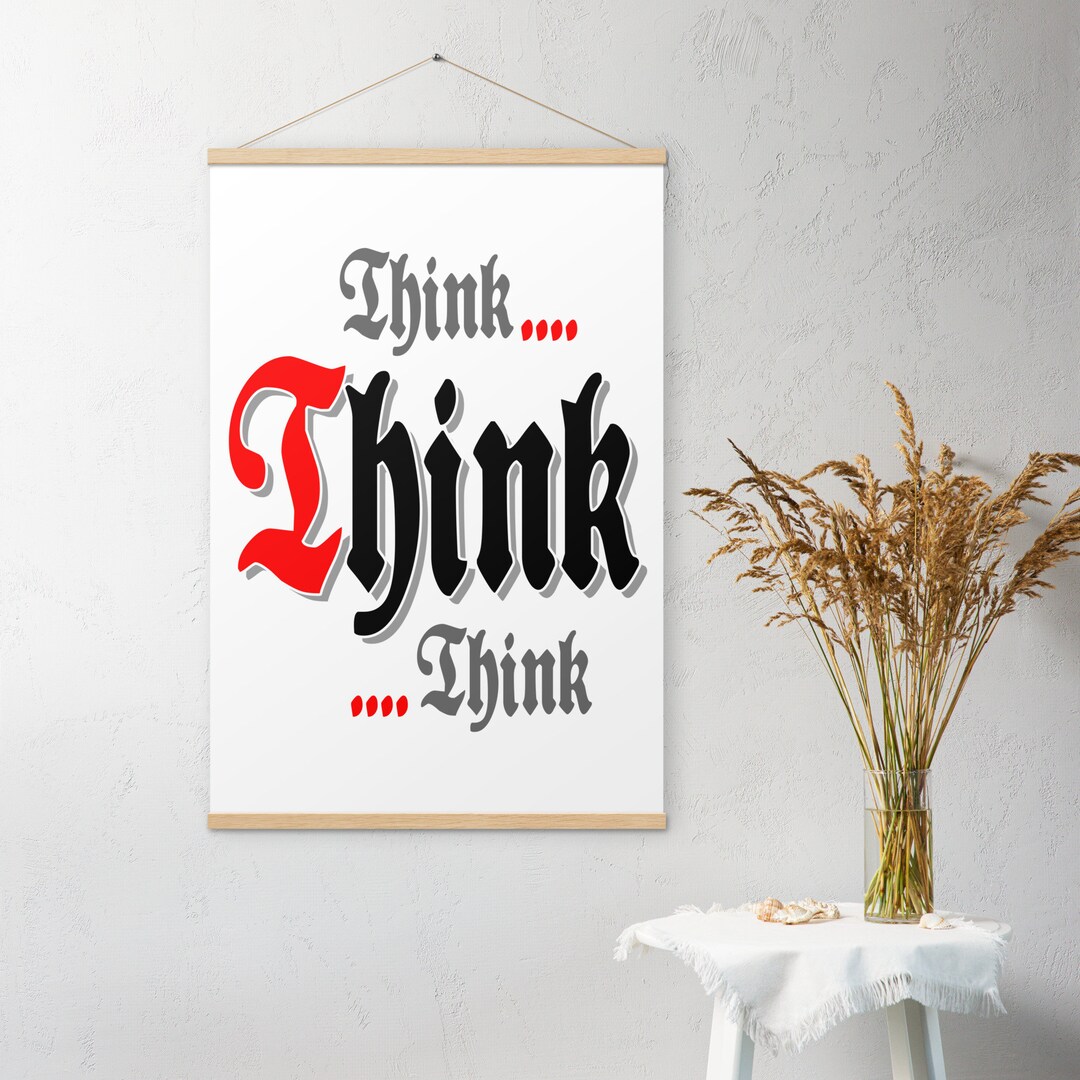 Think Think Think AA NA Meeting Wall Poster With Hangers - Etsy