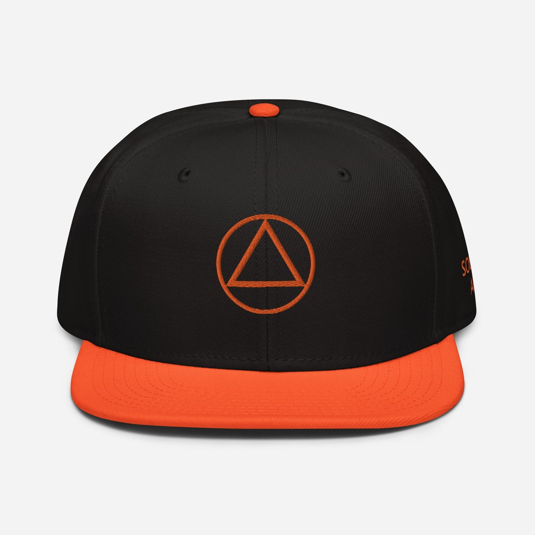 SOBER AF Orange Bill AA Logo Black Snapback Hat - Etsy