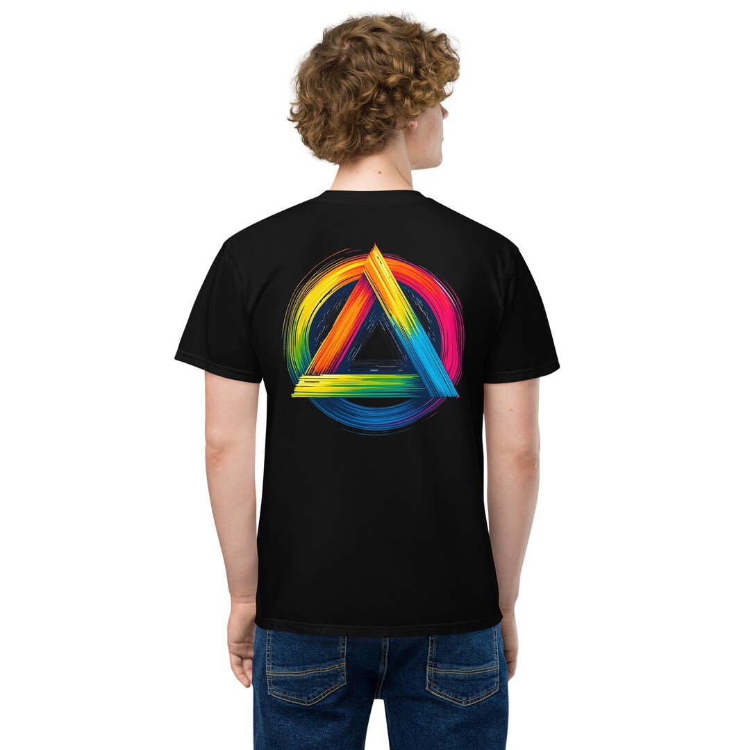 Rainbow Pride AA NA Pop Art Logo Circle Triangle Unisex Garment-dyed ...