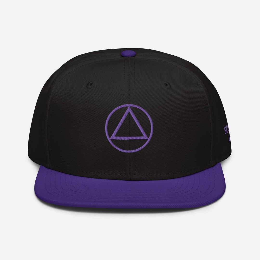SOBER AF Purple Bill AA Logo Black Snapback Hat - Etsy