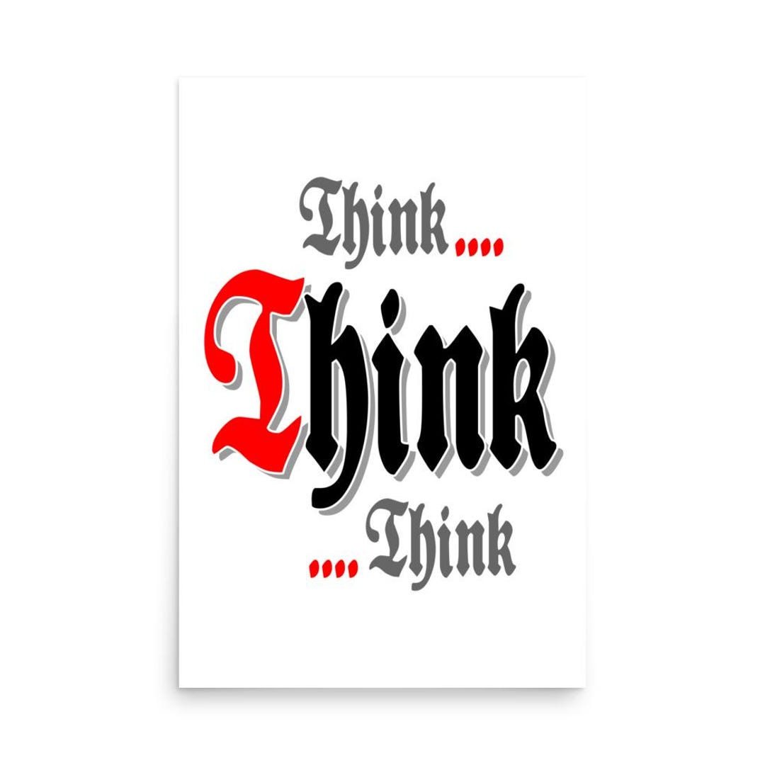 Think Think Think AA NA Al-anon Sayings Slogans Meeting Room Poster - Etsy
