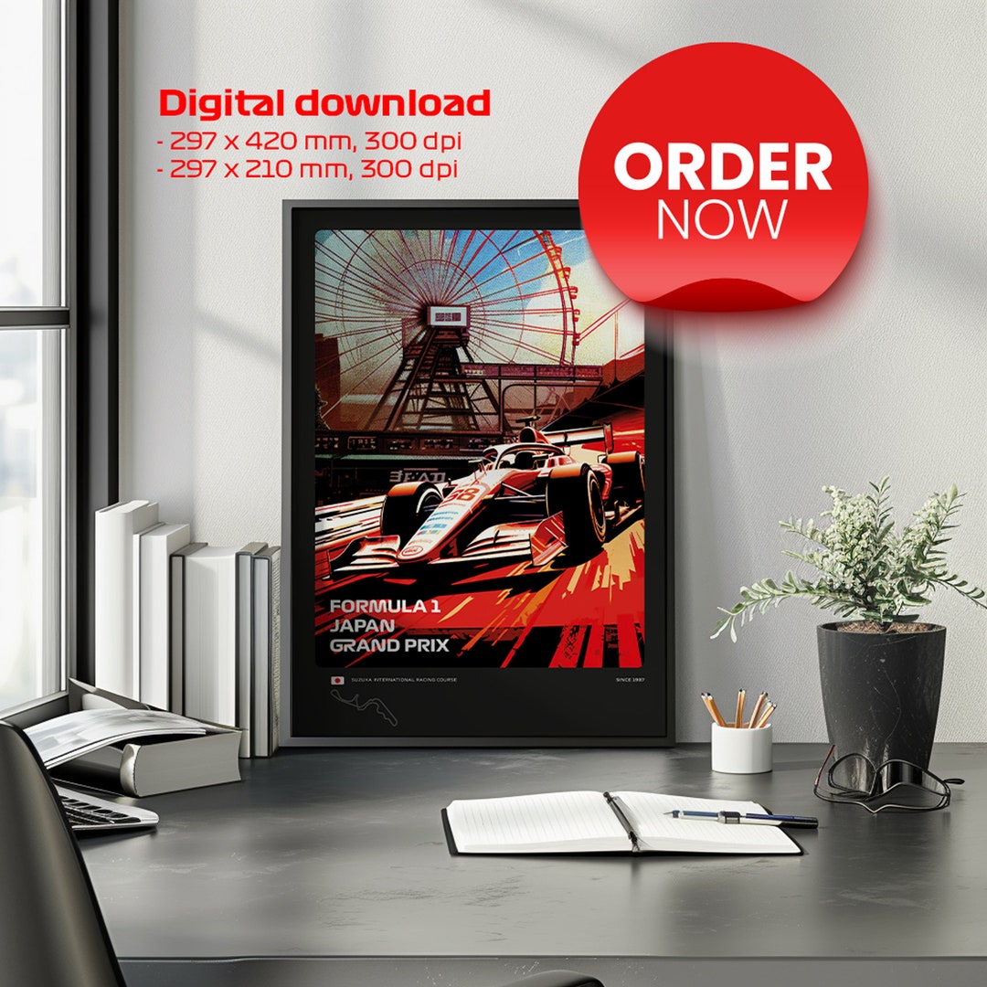 Japan Grand Prix F1 Poster Vintage Formula 1 Art F1gldesign Exclusive ...