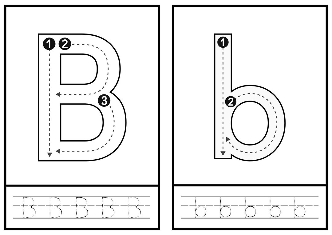 Alphabet Tracing - Lower and Upper Case - Etsy