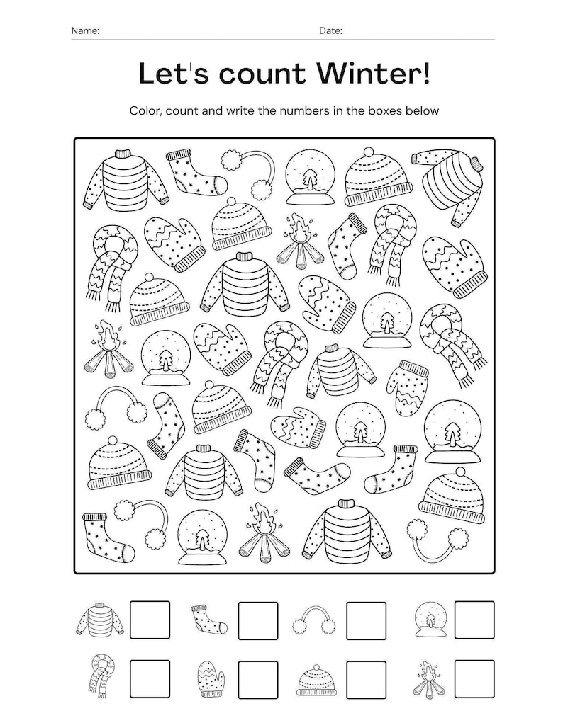 Let's Count Winter - Etsy