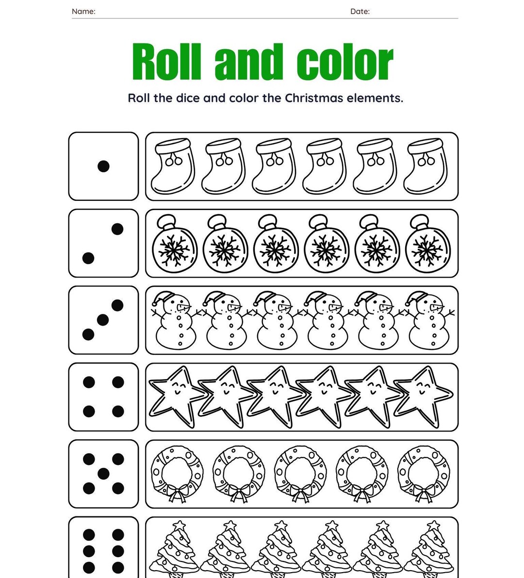 Roll and Color - Christmas - Etsy