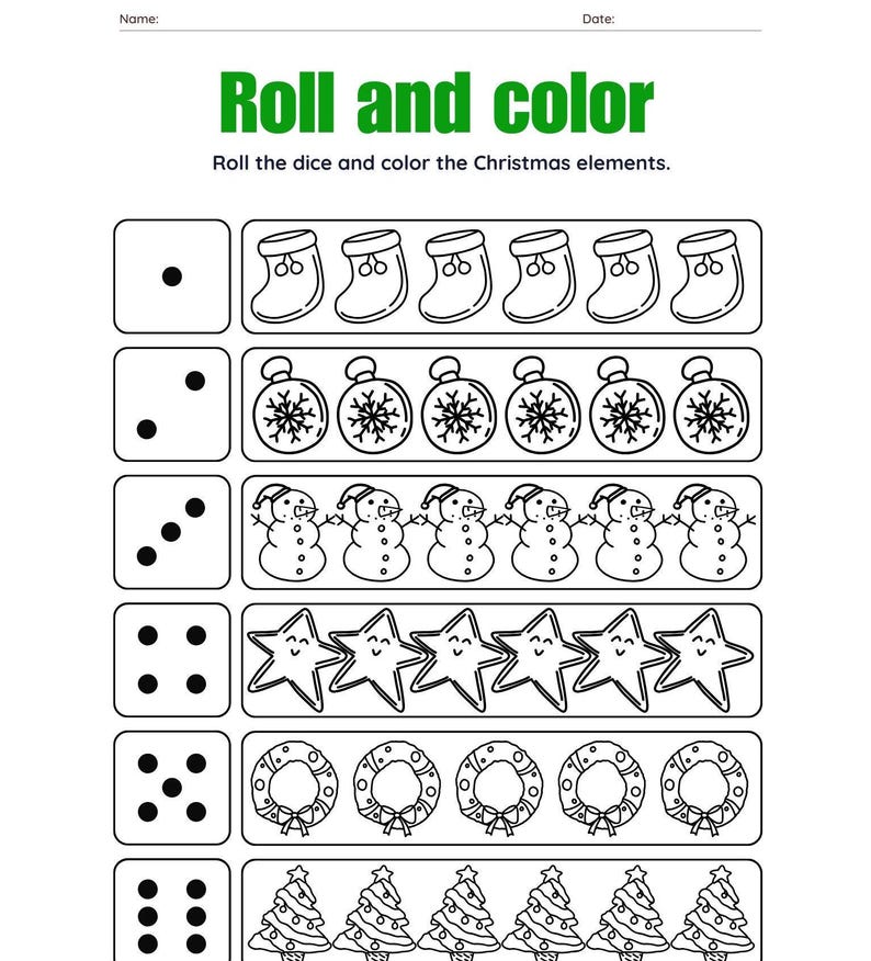 Roll and Color - Christmas - Etsy