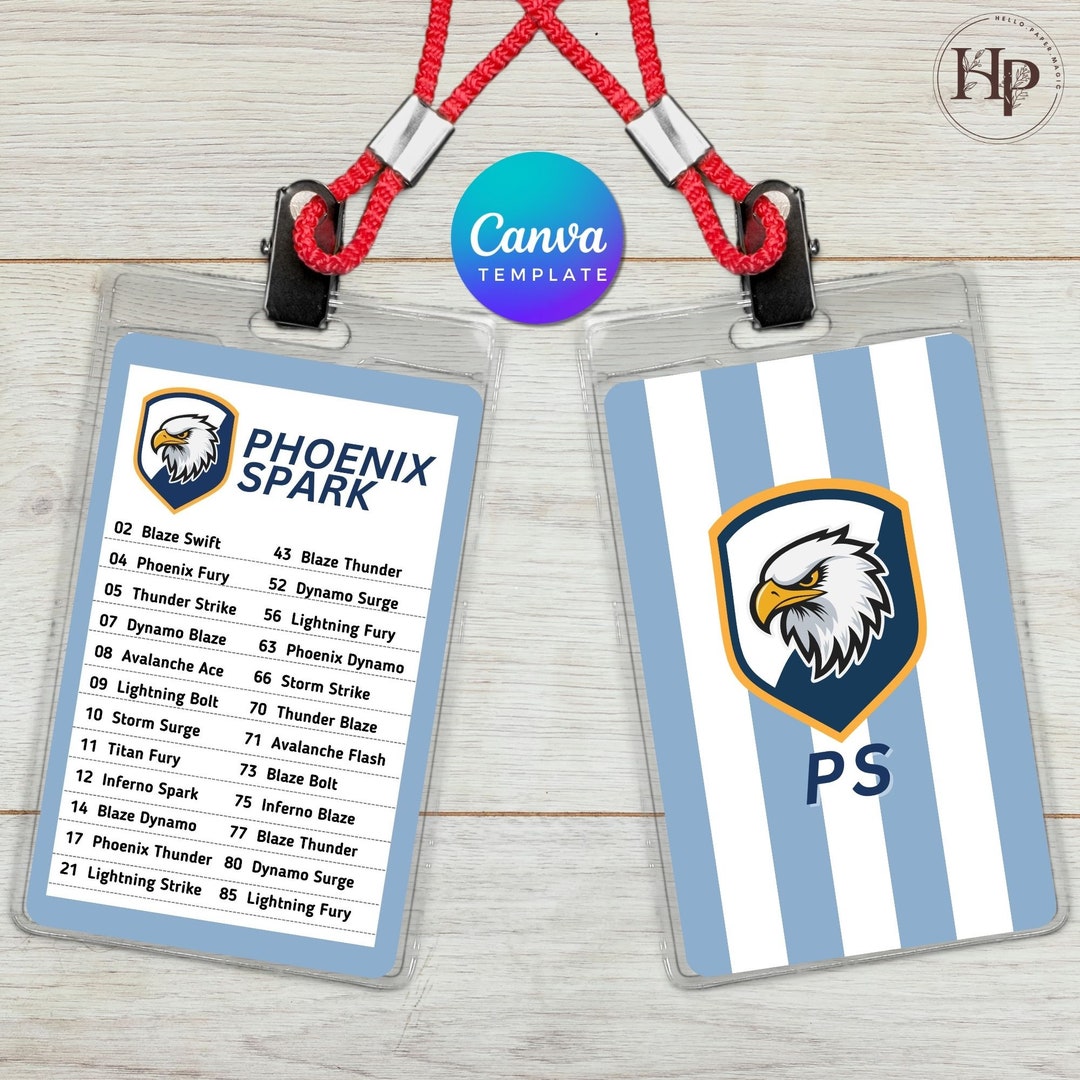 Editable Team Roster Card Template: Canva Sport Roster (4x6 & 3x5 ...