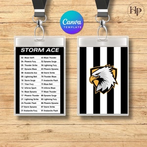 Editable Team Roster Card Template: Sports Team Canva Design - Etsy