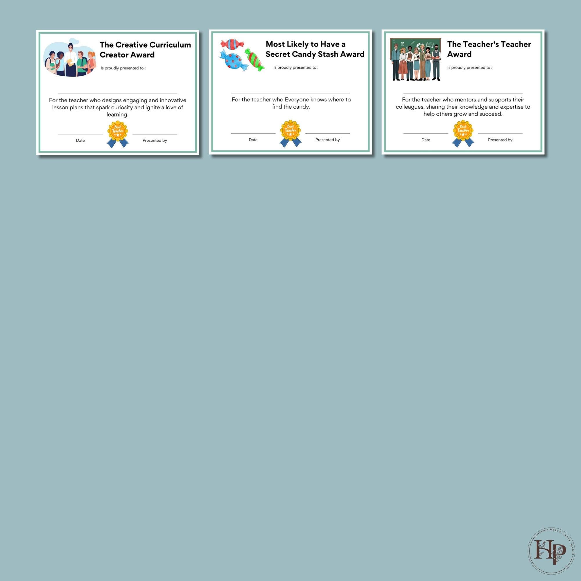 Funny Teacher Appreciation Award Certificate,printable PDF, Editable ...