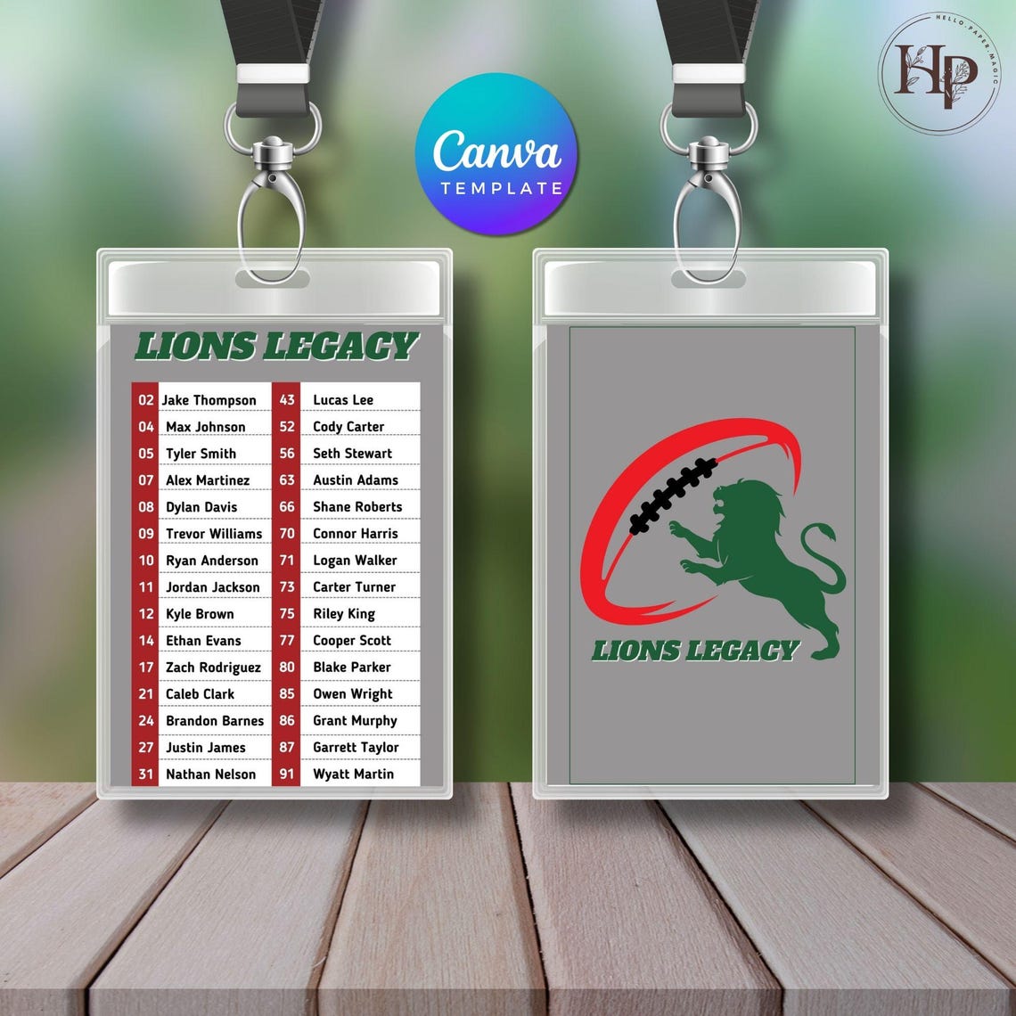 Team Roster Card Template, Editable Team Roster Card, Team Roster Card ...