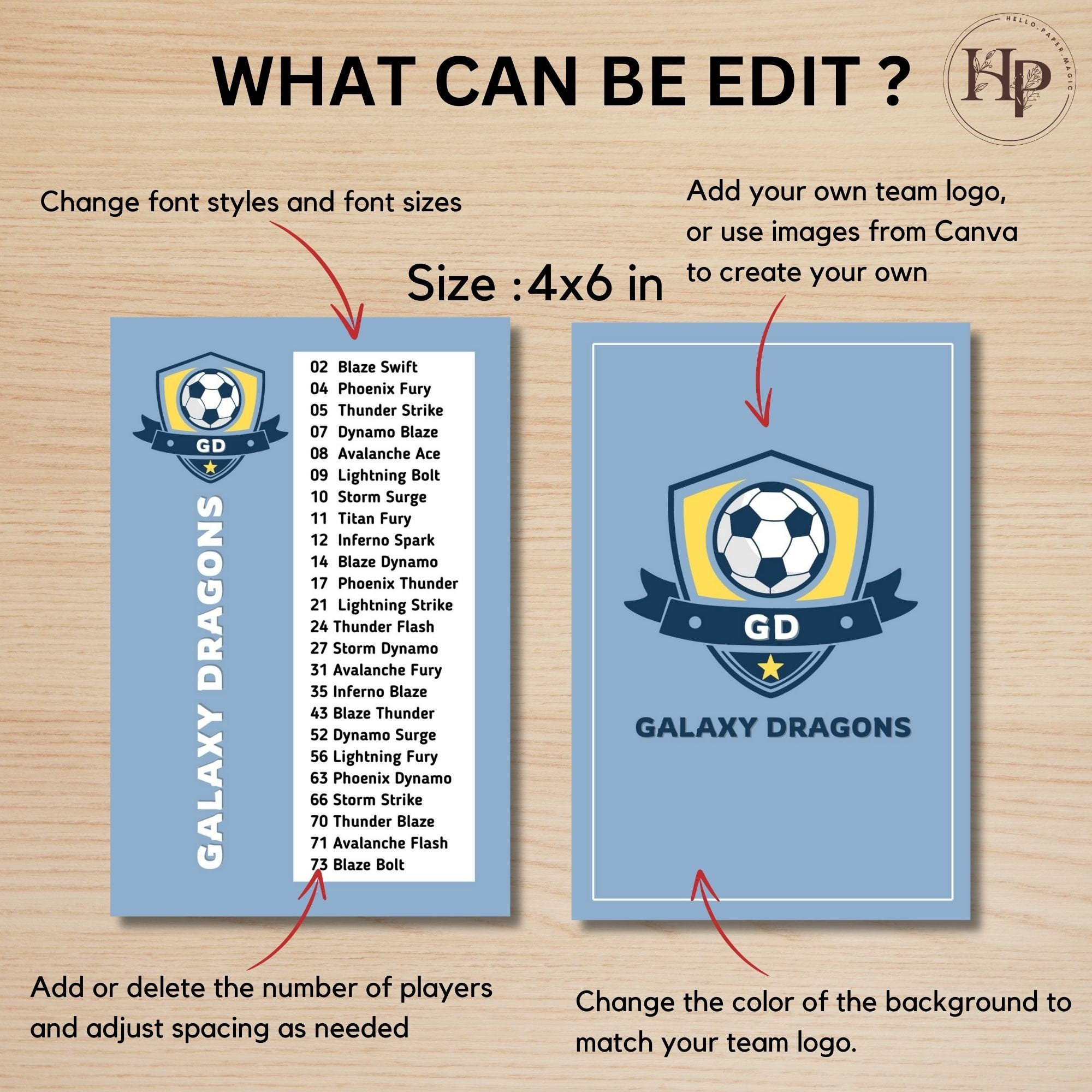 EDITABLE Team Roster Card TEMPLATE, Personalized Team Roster Lanyard ...