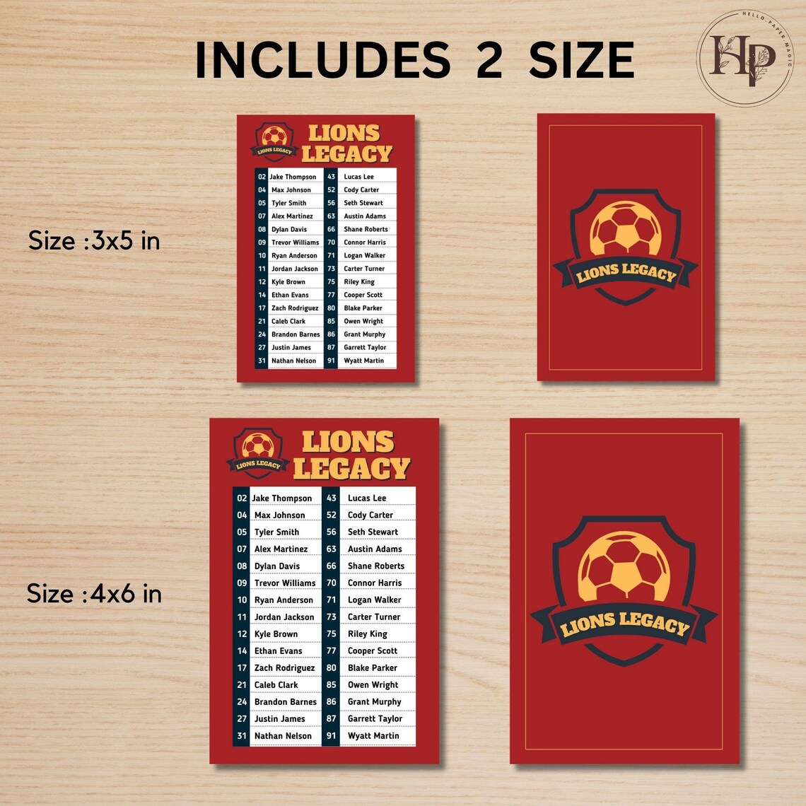 Team Roster Card Template, Editable Team Roster Card, Team Roster Card ...