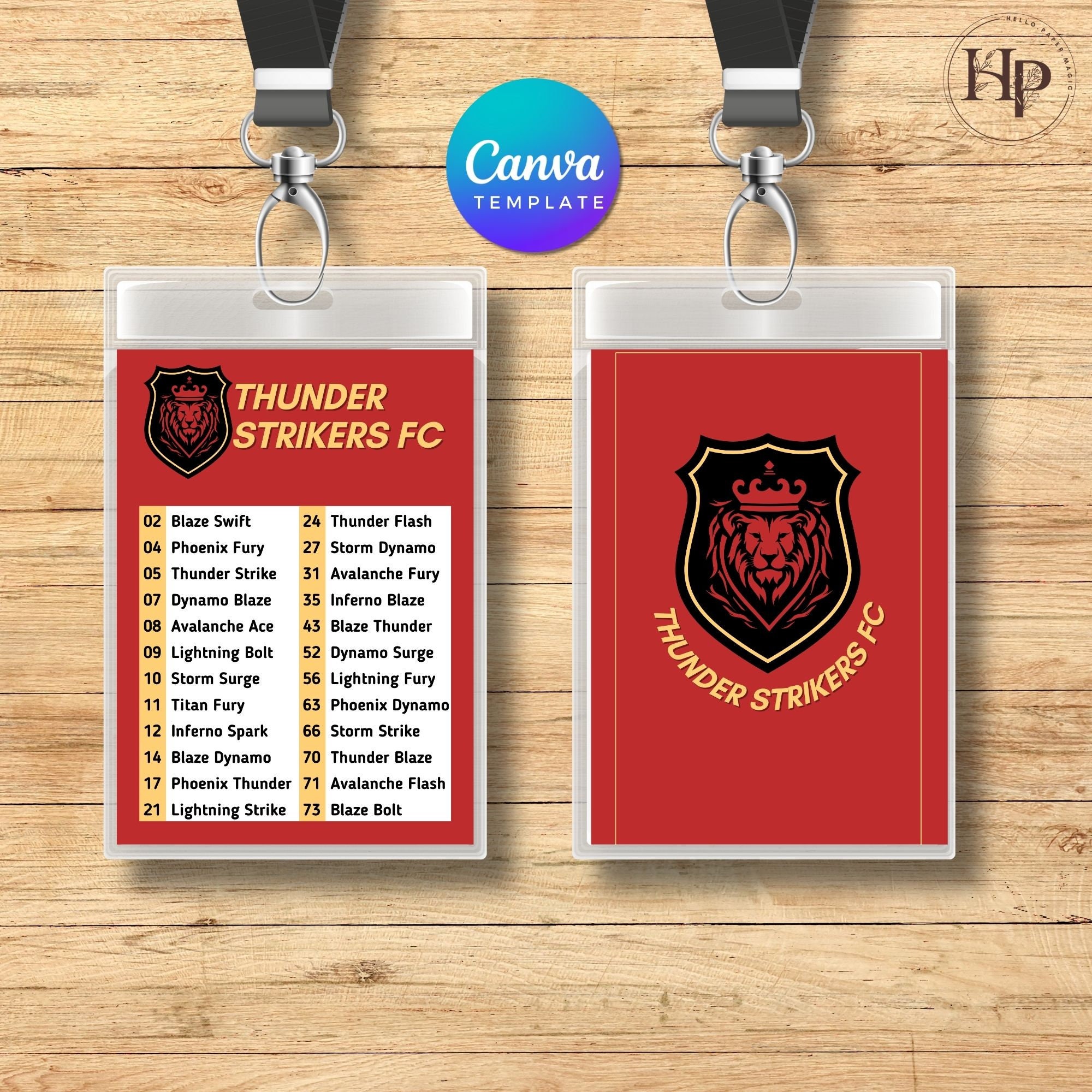 Team Roster Card Template, Editable Team Roster Card, Team Roster Card ...