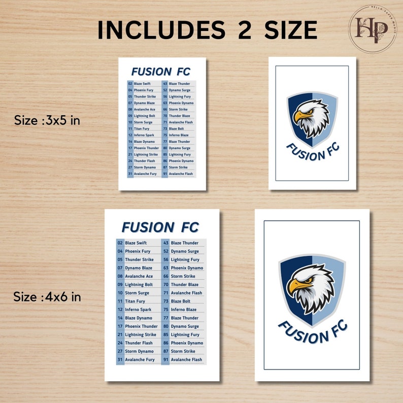 Editable Team Roster Card Template: Canva Sport Team Design - Etsy