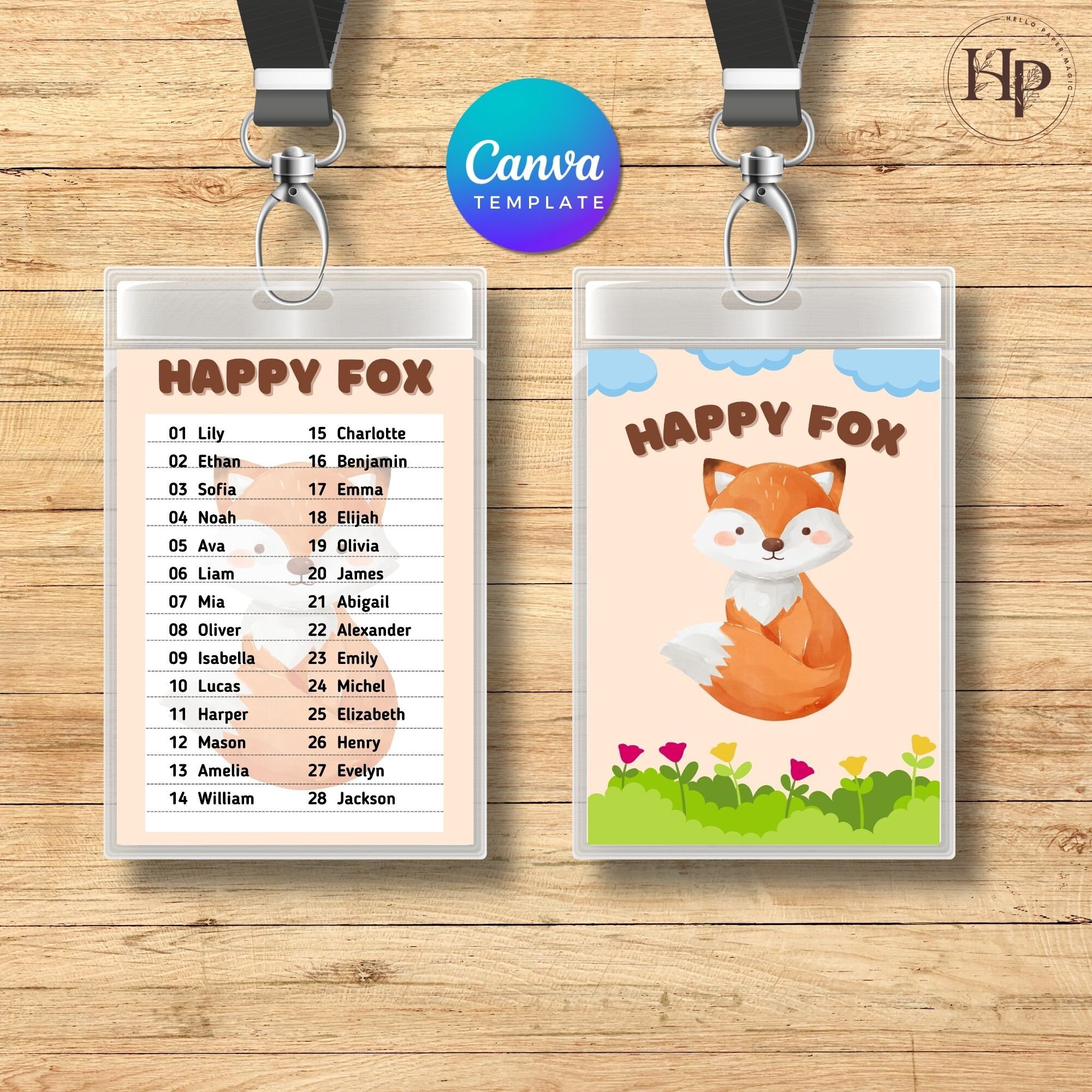 Editable Team Roster Card Template: Primary School, Canva (digital ...