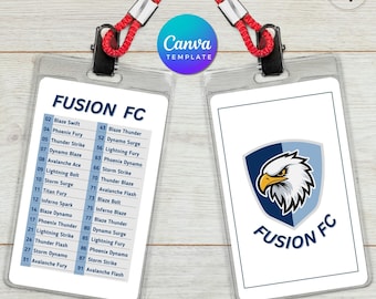 Team Roster Card Template, Editable Team Roster Card, Team Roster Card ...