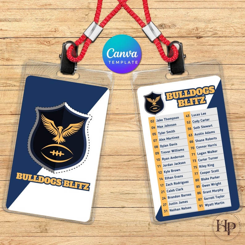 Editable Team Roster Card Template: Sports Team Canva Design - Etsy