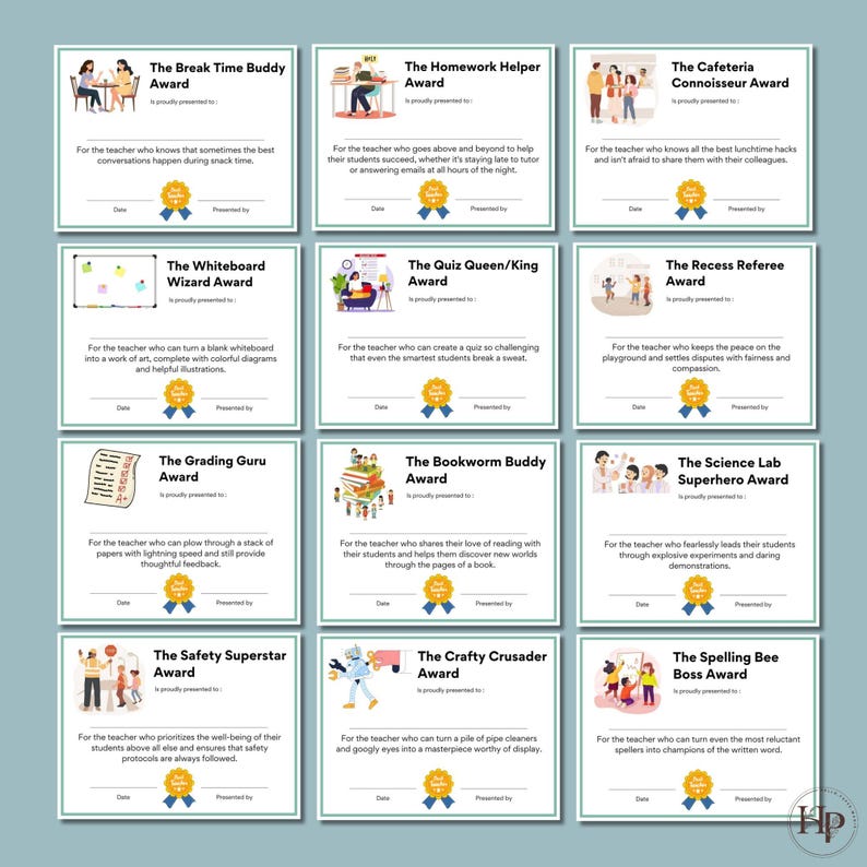 Funny Teacher Appreciation Award Certificate,printable PDF, Editable ...